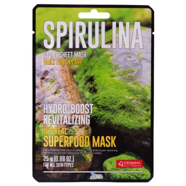 DERMAL Sheet maska za lice DERMAL Superfood spirulina
