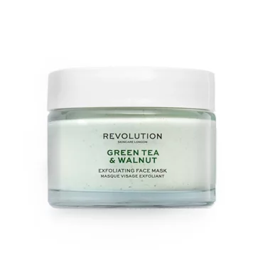 REVOLUTION SKINCARE Piling maska za suvu kožu lica - zeleni čaj i orah