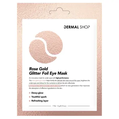 DERMAL Maska za negu predela oko očiju - Rose Gold Glitter