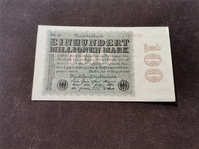 GERMANY 100.000.000 MARK 1923 ( 20 )