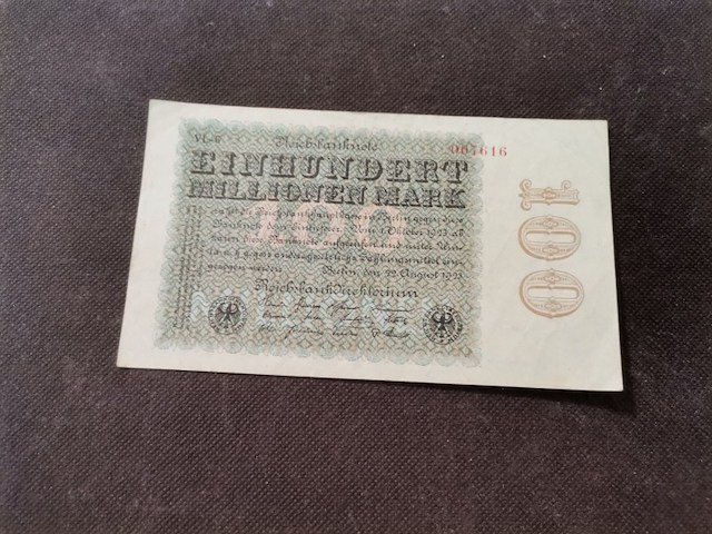 GERMANY 100.000.000 MARK 1923 ( 19 )