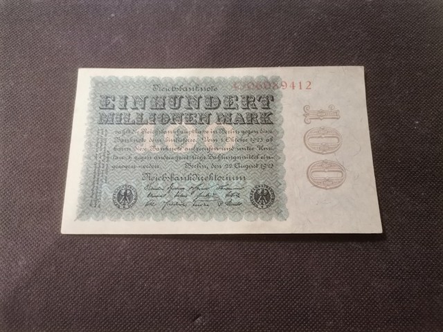 GERMANY 100.000.000 MARK 1923