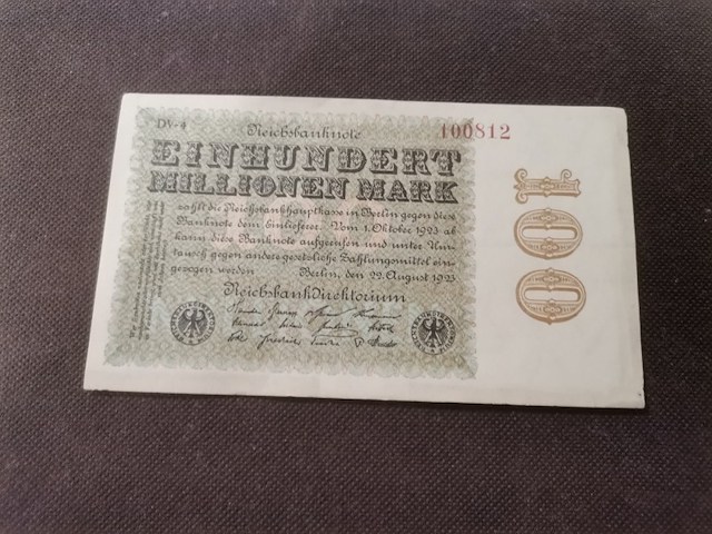 GERMANY 100.000.000 MARK 1923 ( 7 )