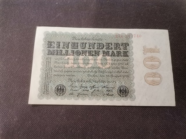 GERMANY 100.000.000 MARK 1923 ( 6 )