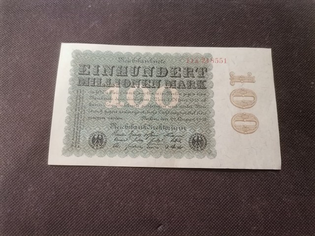 GERMANY 100.000.000 MARK 1923 ( 5 )