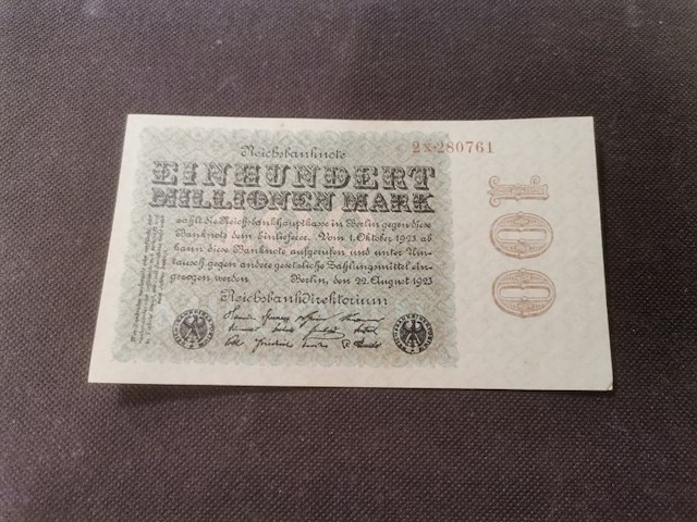 GERMANY 100.000.000 MARK 1923 ( 3 )