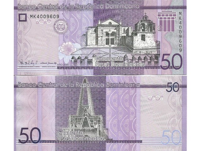DOMINIKANSKA REPULIKA 50 pesos 2020 UNC