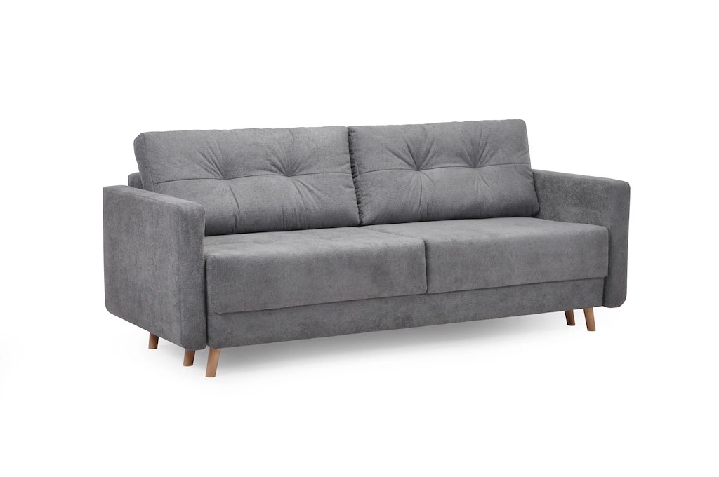 Scandi trosed sa ležajem i prostorom za odlaganje 218x92x91 cm siva