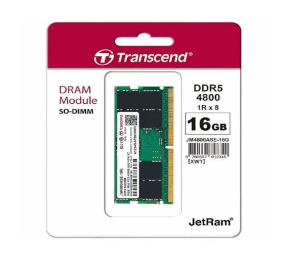 Transcend - Memorija TRANSCEND 16GB/SODIMM/DDR5/4800MHz/CL40/crna