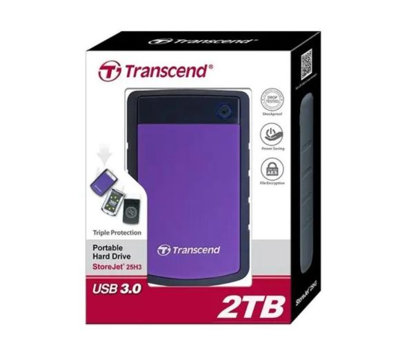 Transcend - Hard disk TRANSCEND TS1TSJ25M3S eksterni/1TB/2.5"/USB 3.0/slim/siva