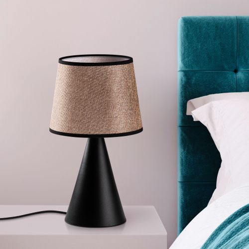 Kona - Crna i Bež Stočna Lampa 15482