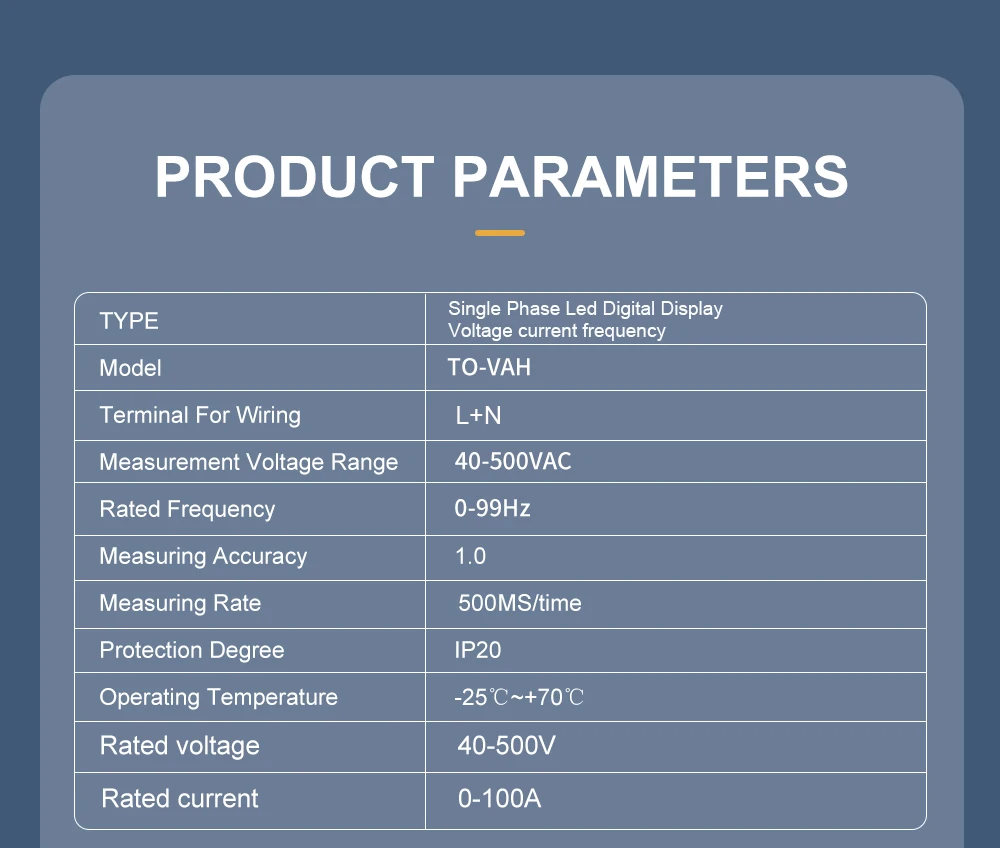 Panelmetar TOMZN TO-VAH