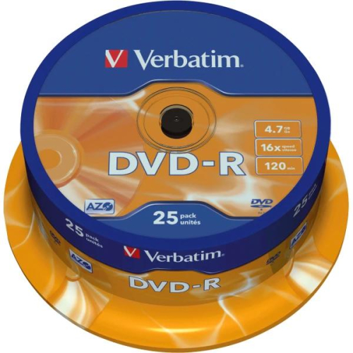 DVD-R Verbatim 16x 25/1 na štapu