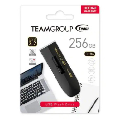TeamGroup 256GB C186 USB Flash memorija 3.2 BLACK TC1863256GB01