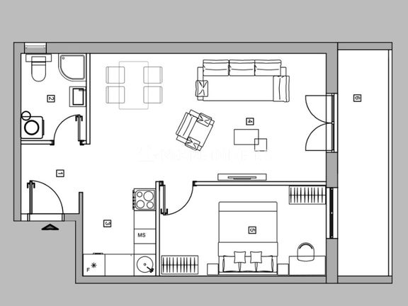 Dvosoban stan 55.71m2