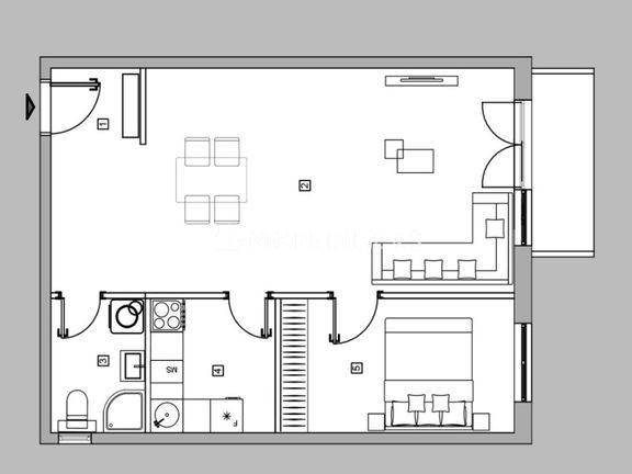 Dvosoban stan 57.71 m2, Mirijevo IV