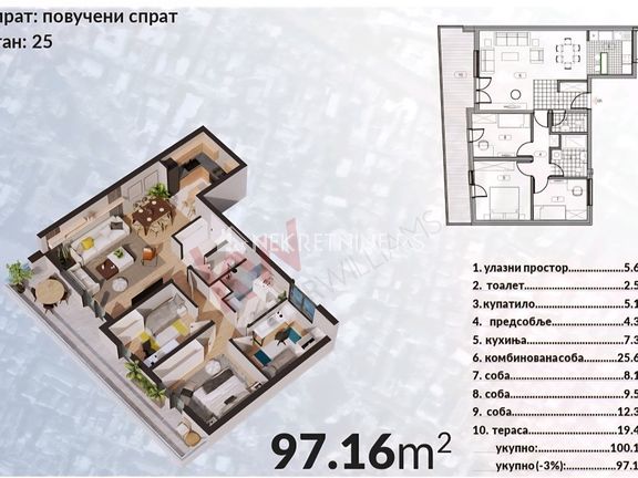 Stan 4.0, 97m2, Dravska (Beograd), 449000e