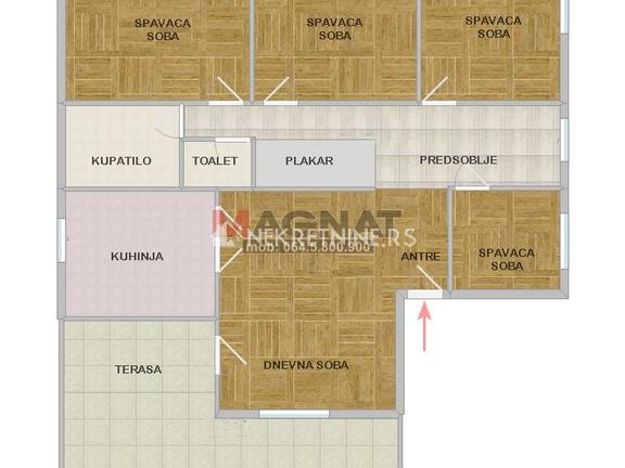 HITNO !!! Novo - 5 soban, 2 parking mesta + terasa 20m2 ID#1453