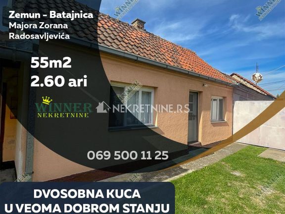 Kuća Na Prodaju – Batajnica Centar, 55m², dvorište 2.6 ari ID#1406
