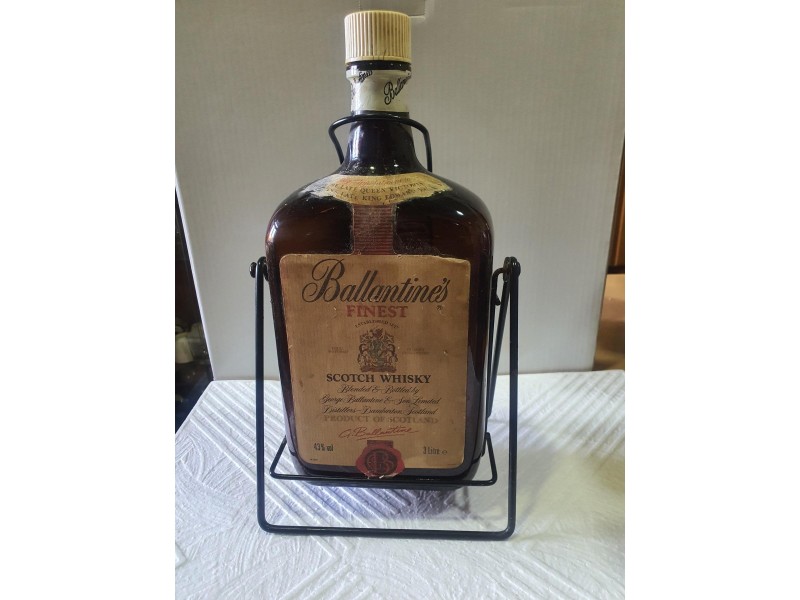Stara flaša ballantines sa nosačem 3l