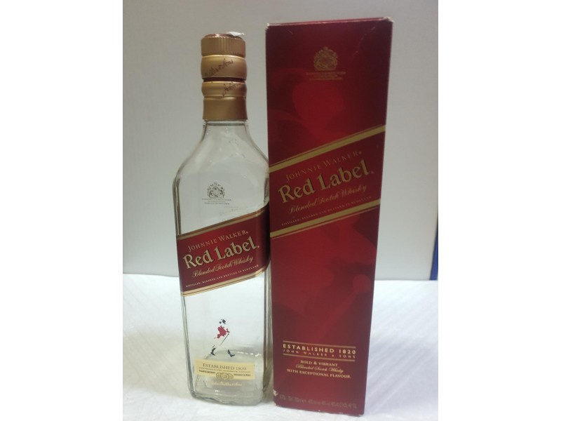 Ambalazna kutija I flaša red label johny walker 0,7l