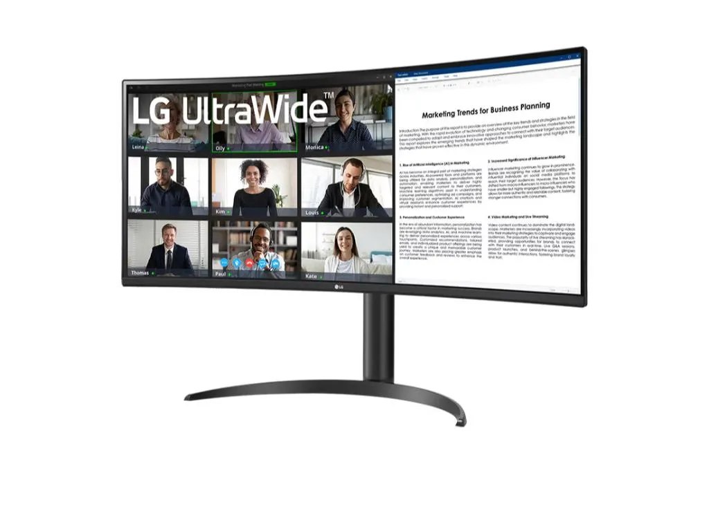 Monitor LG 34WR55QK-B 34"/VA,zakrivljen,21:9/3440x1440/100Hz/5ms GtG/HDMIx2,DP,USB/visina/VESA/crna