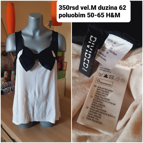 H&M DIVIDED ženska majica bez rukava