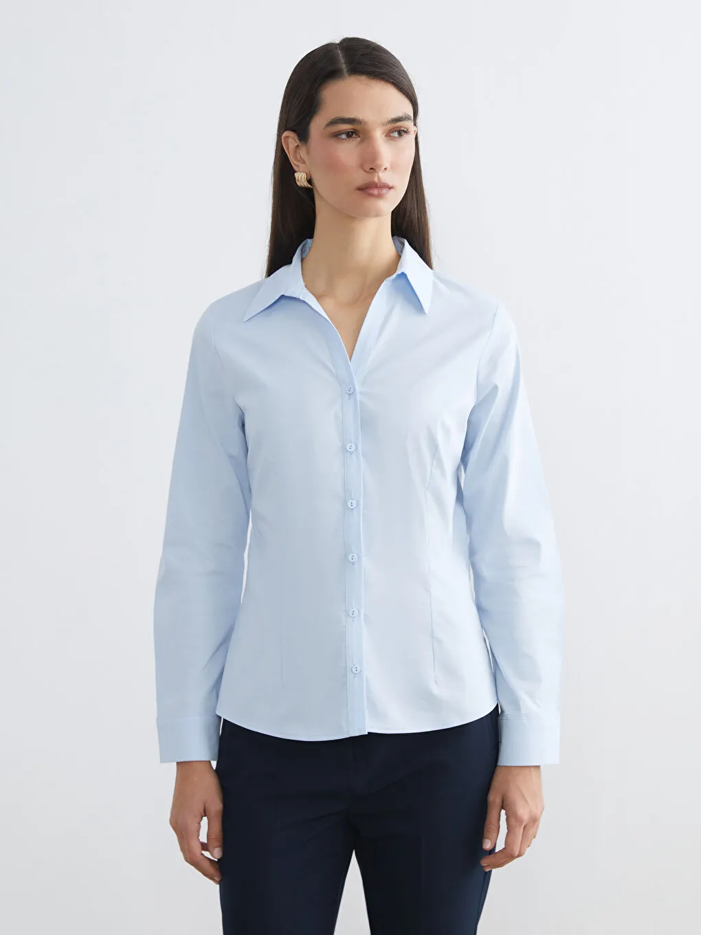 LCW EVERYDAY Standardni Fit Poplin Košulja Za Žene