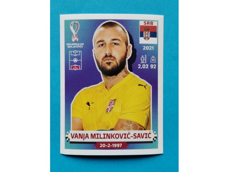 Qatar 2022 panini #SRB4 Vanja Milinković-Savić