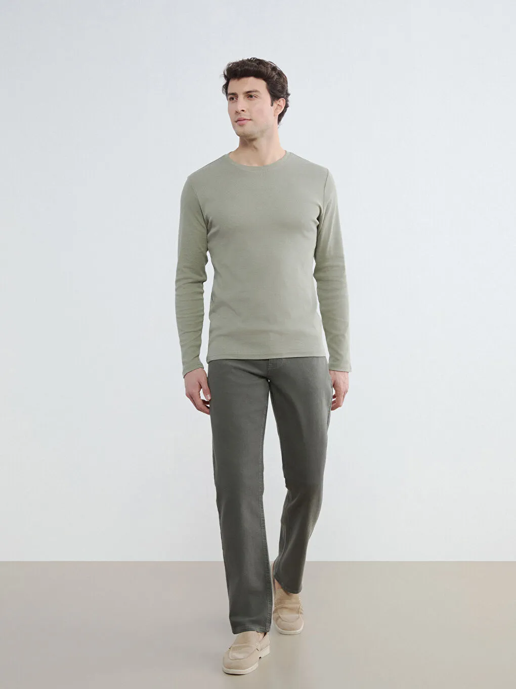 LCWAIKIKI Classic Muška Majica Dugih Rukava S Okruglim Izrezom