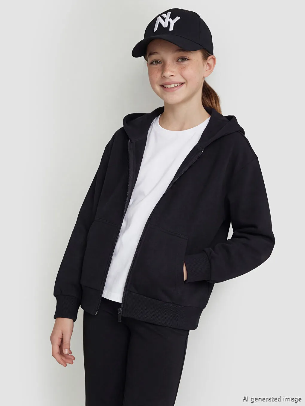 LCW Kids Dukserica Sa Kapuljačom I Rajsferšlusom Za Devojčice