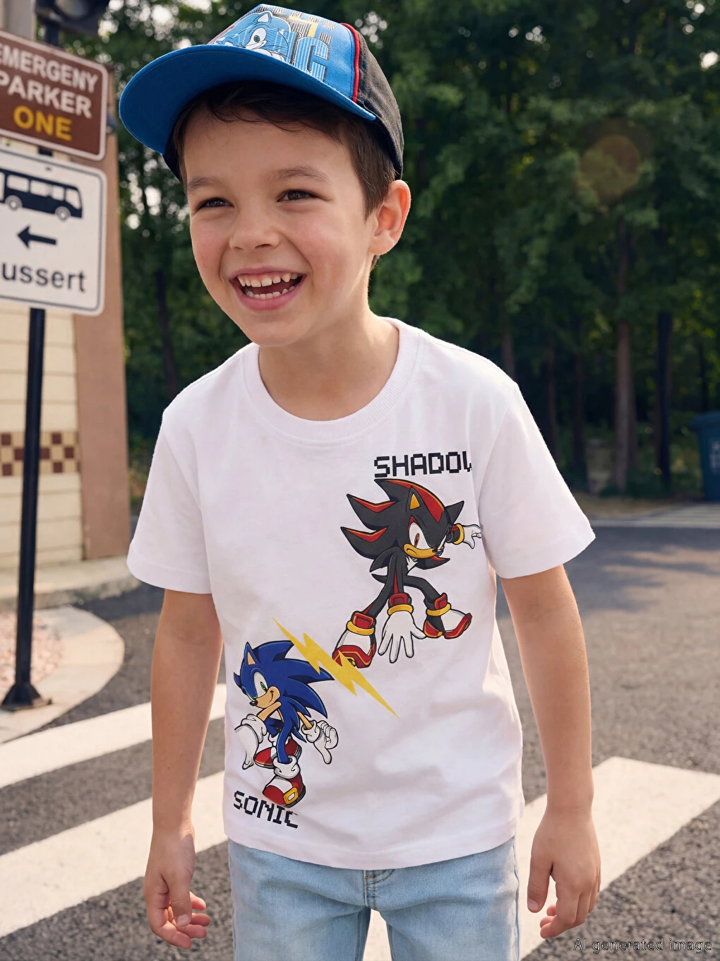 LCW Kids Komplet Kardigana I Majice Za Dečake Sonic Print