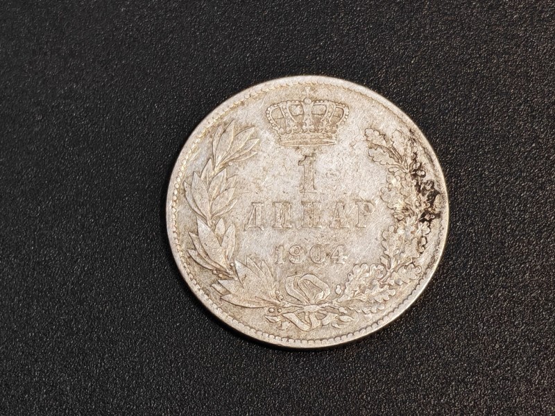 1 Dinar 1904 - Srebro