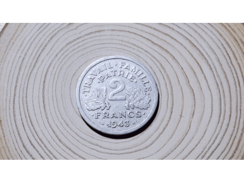 FRANCUSKA 2 FRANCS 1943 GODINA