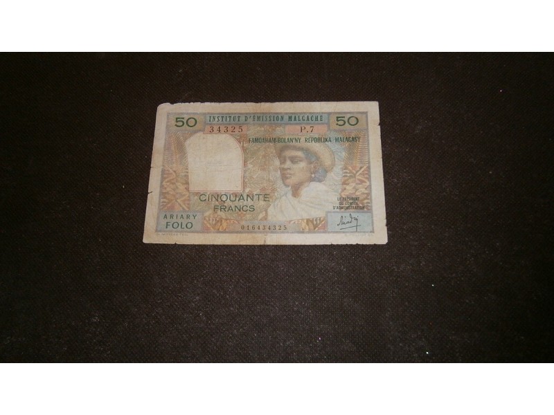 MADAGASCAR 50 FRANCS