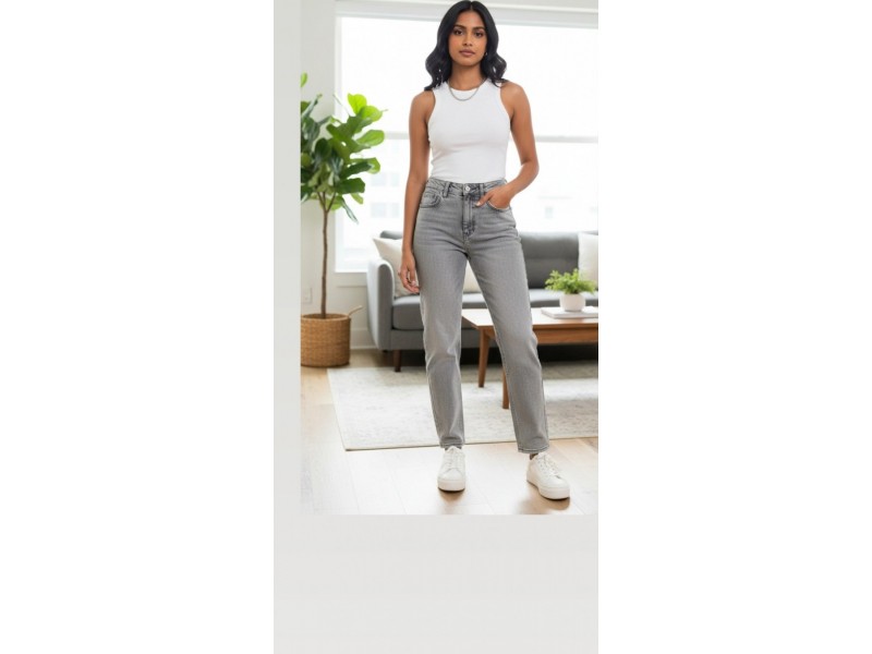 ALEXANDER WANG Grey Denim farmerke L 29