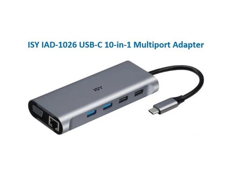 USB-C 10-in-1 Multiport Adapter ISY IAD-1026 NOV