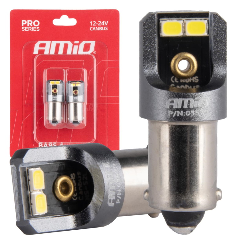 Sijalice LED T4W Pro Canbus 12/24V 4 SMD (2 kom) – Amio 03579