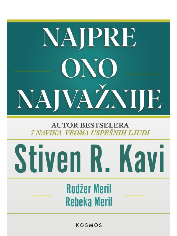 Najpre ono najvažnije