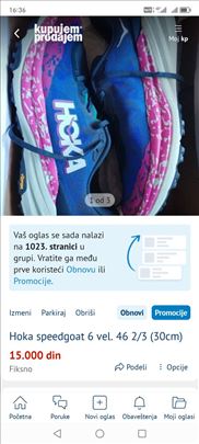 Hoka speedgoat 6 vel. 46 2/3 (30cm)