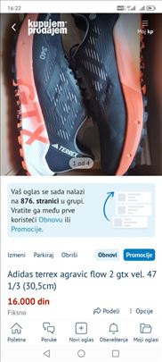 Adidas terrex agravic flow 2 gtx vel. 47 1/3 (30,5