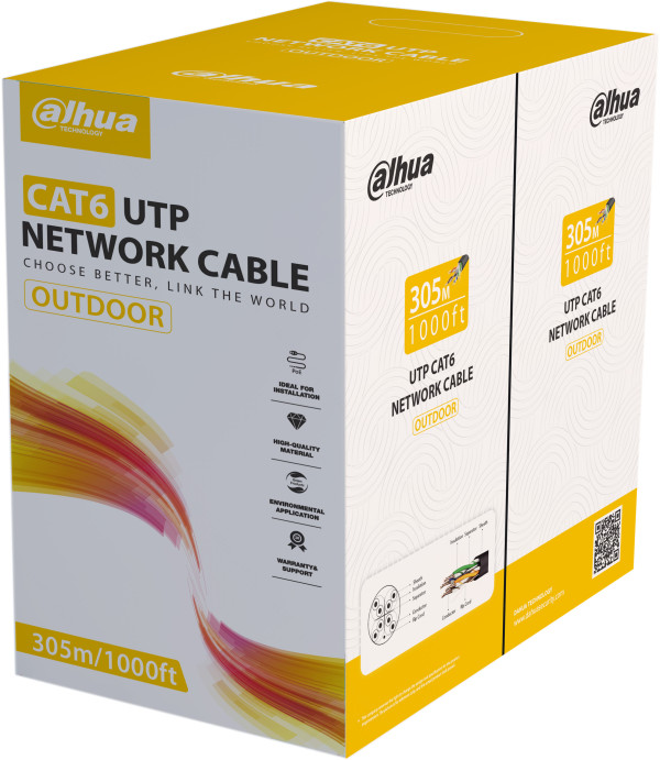 Dahua kabl PFM920-6UN CAT6 OUTDOOR UTP KABL, KUTIJA 305M