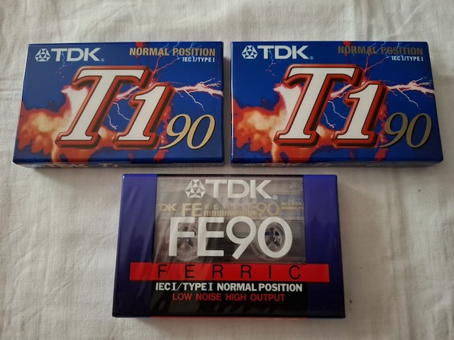 TDK T1 90 + TDK FE 90 (2+1 komad - Neotpakovano)