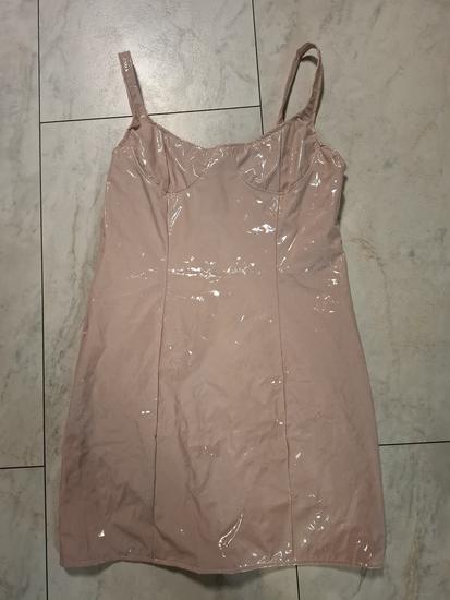 NOVA Latex nude haljina XL