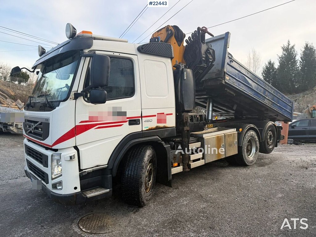 Volvo FM kranbil m/tipp og 26.5 t/m Effer kran m/ grabb og rotator kiper