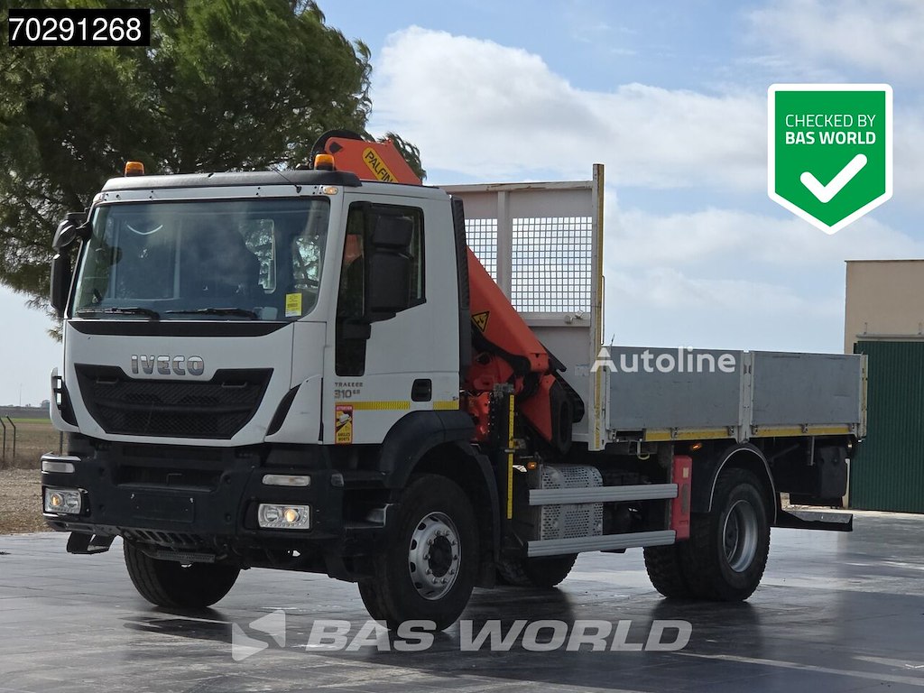 IVECO Trakker 310 4X2 Palfinger PK14002 EH Crane Kran Rotator Steelsus kamion s ravnom platformom