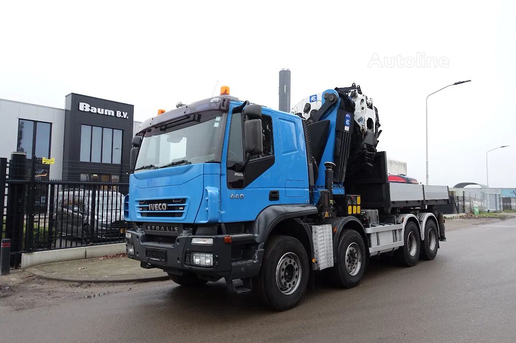 IVECO Stralis 440 8X4 BAKWAGEN / TREKKER COMBI / EFFER 850/8S + FLY JI kamion s ravnom platformom