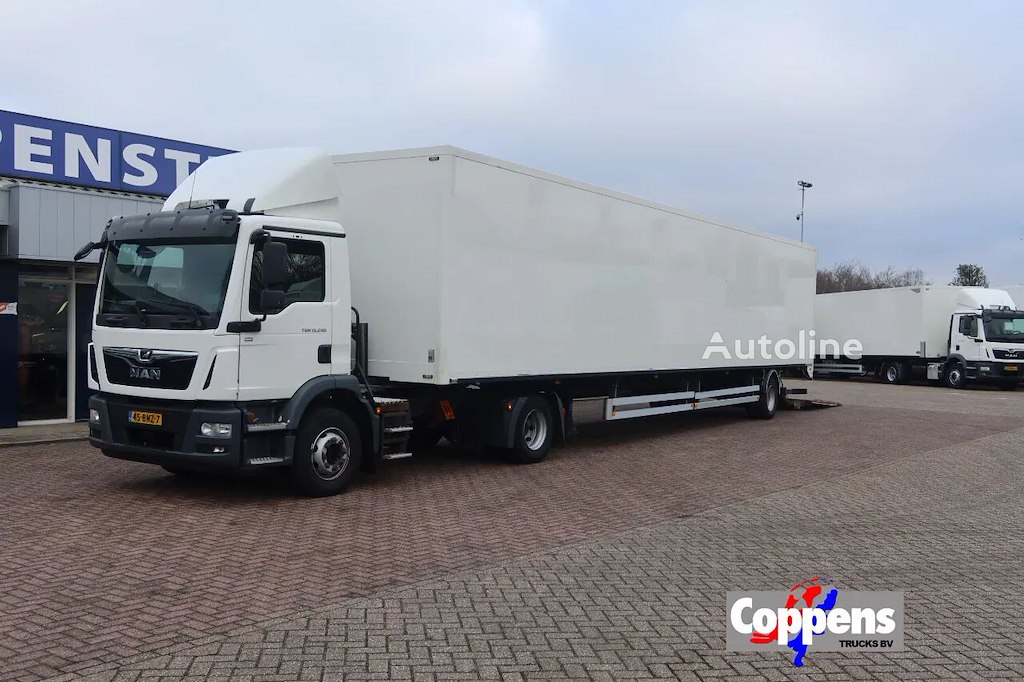 MAN TGM 15.290 Trekker + Heiwo city trailer geisoleerd + klep DHolla kamion furgon