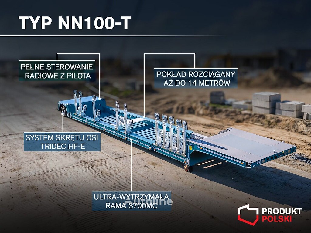 Nova Palex Trailers NN 100 T poluprikolica sa niskom platformom