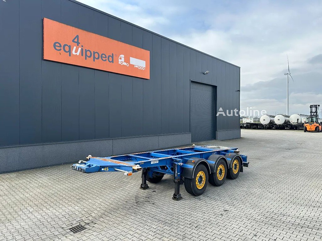 Burg 20FT/3-axles / empty weight: 3.290kg / SAF DISC / ADR (EXII, EXI poluprikolica za prevoz kontejnera